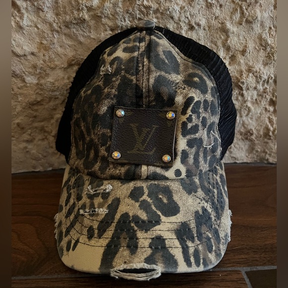 C.C | Accessories | Upcycled Lv Patch Cc Ponytail Hat | Poshmark